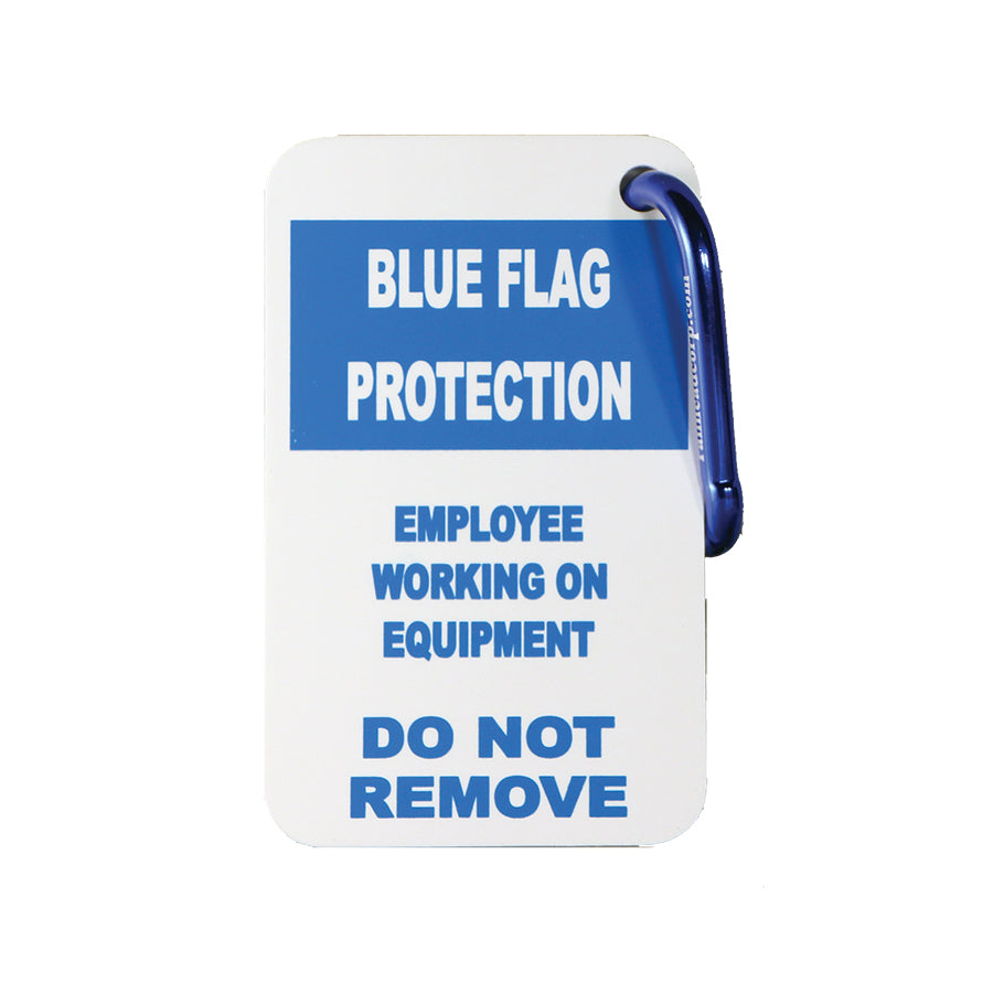 Blue Flag Tag, Do Not Remove w/carabiner – Railhead Corporation